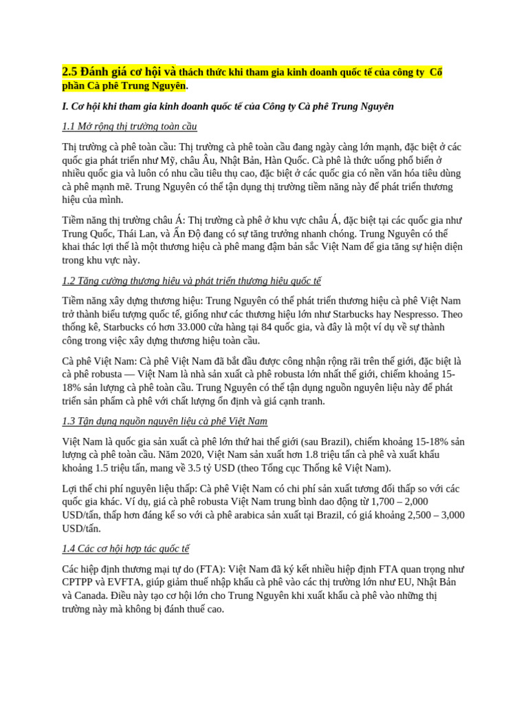 bài tiểu luận kdqt 2.5 2.6 | PDF