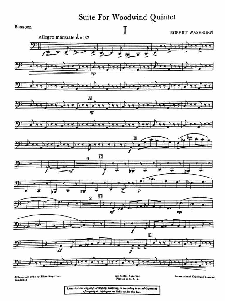 Washburn Quintet Parts | PDF