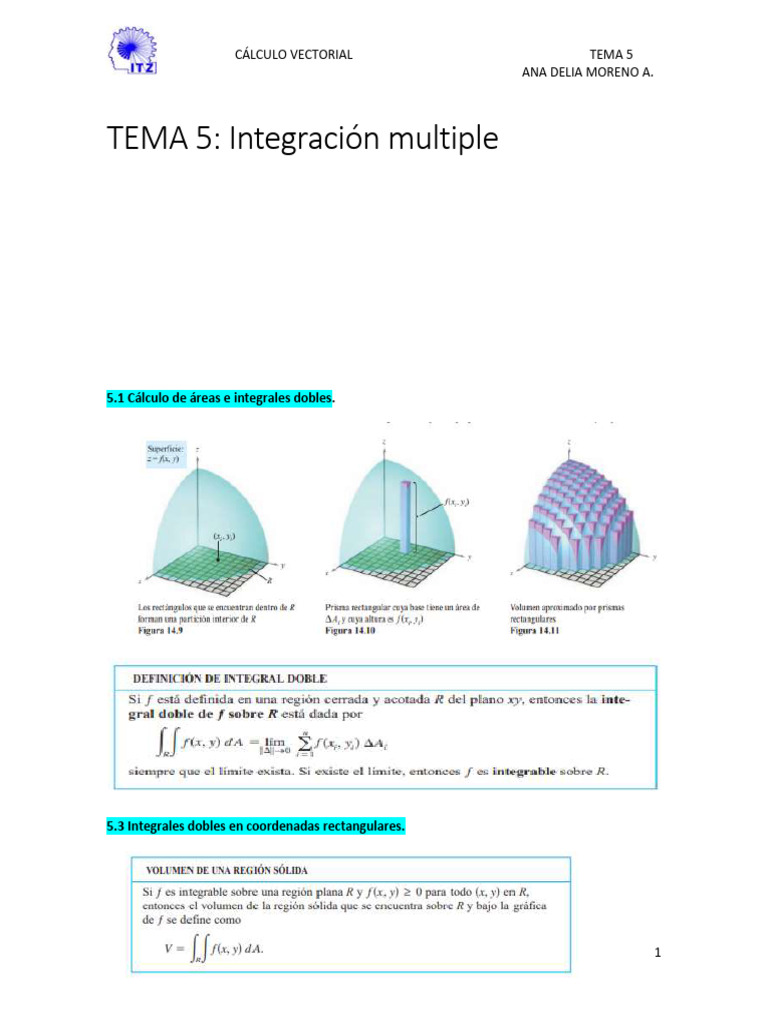 Integración Múltiple en Cálculo Vectorial | PDF | Integral | Sistema de ...