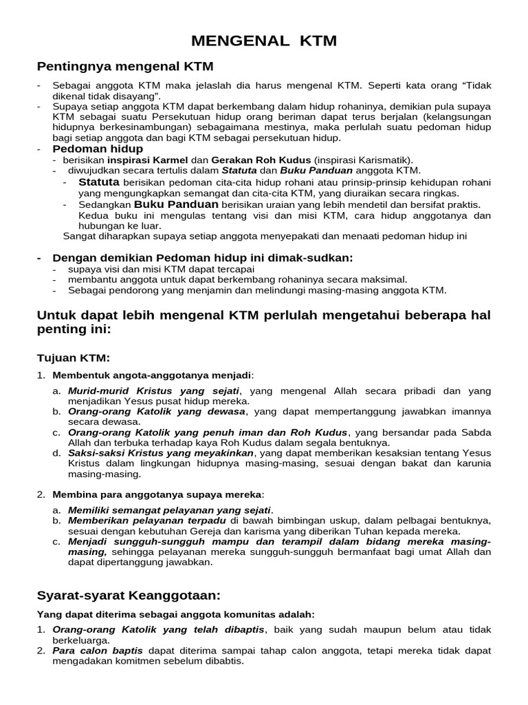 Mengenal KTM Ok | PDF