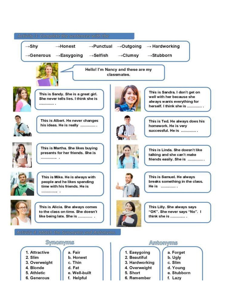 Describing People | PDF