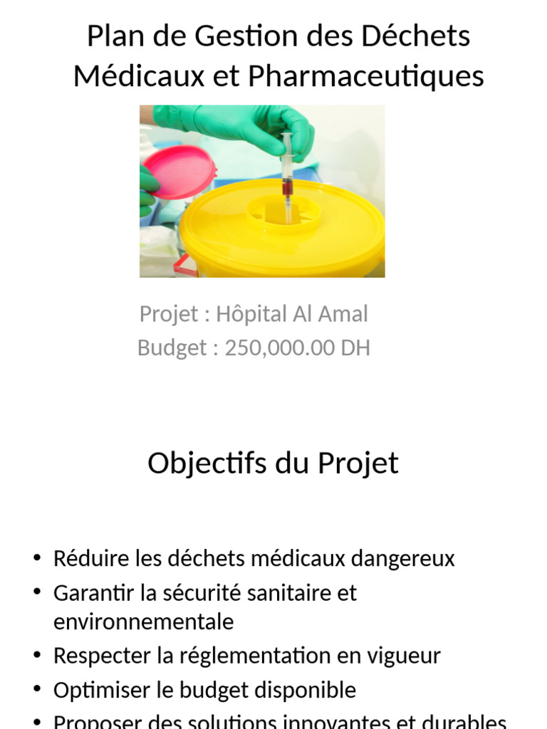 Gestion des Déchets Médicaux à l'Hôpital | PDF
