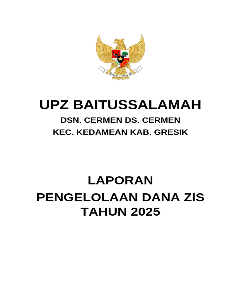 Cover UPZ BAITUSSALAMAH | PDF