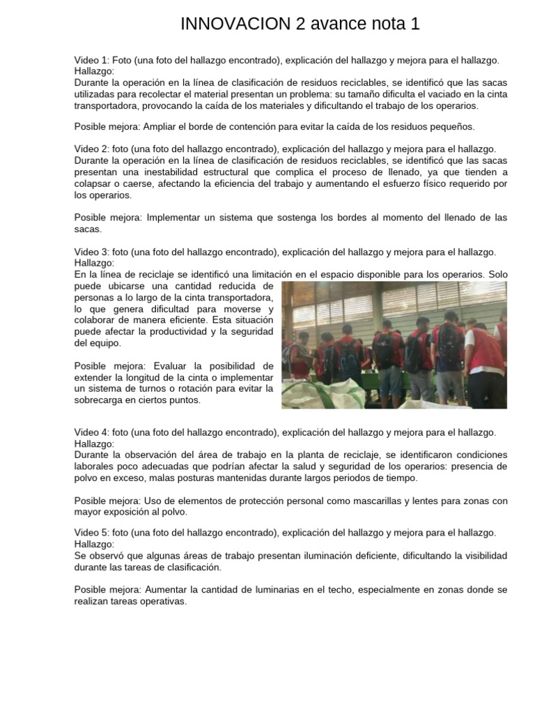 Avanse Innovacion Ivan | PDF | Residuos | Reciclaje