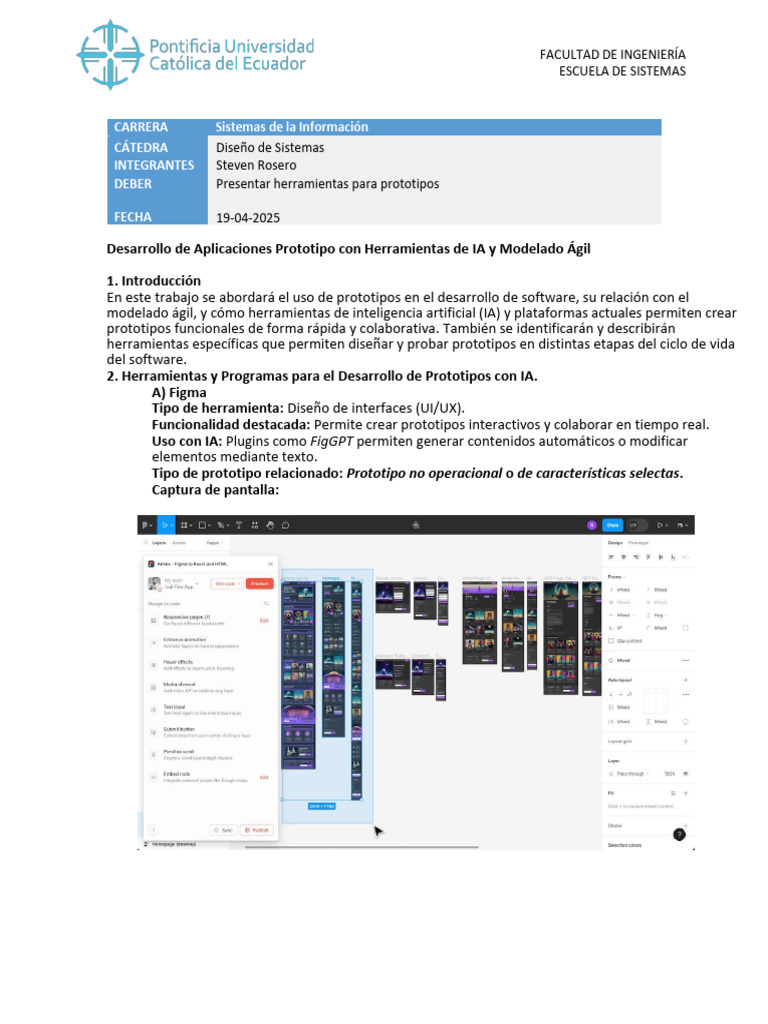 Desarrollo de Aplicacion Prototipo Diseño de SI | PDF | Inteligencia ...