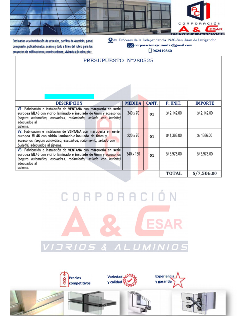 Ventanas Cotizacion | PDF