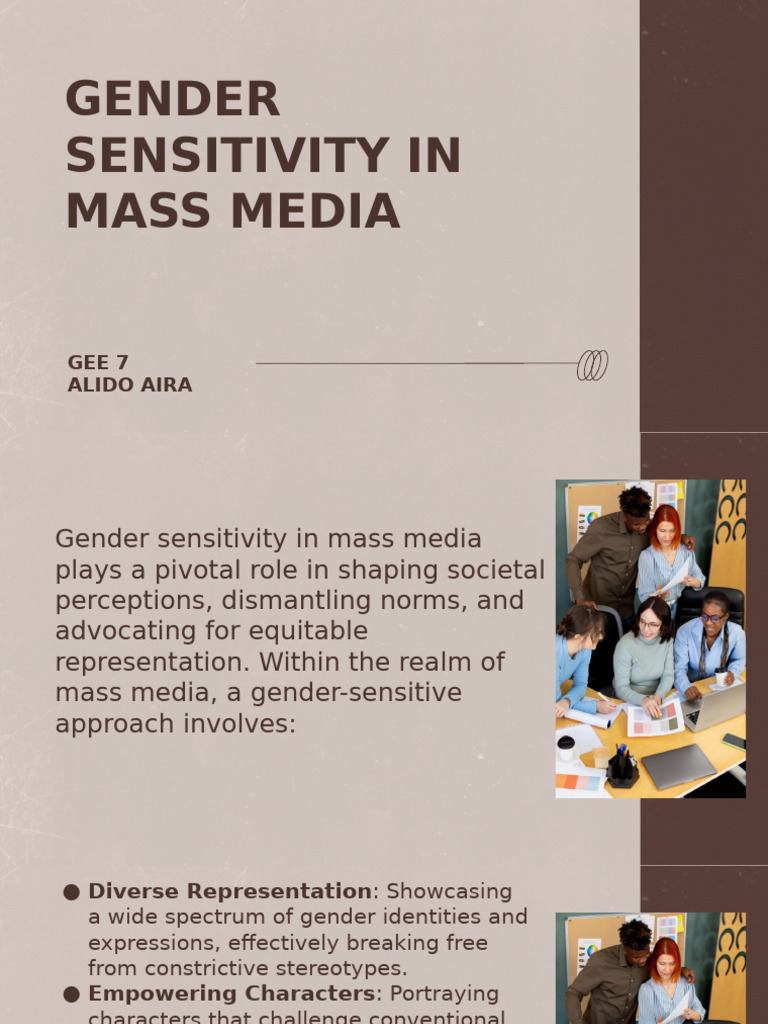 Gender Sensitivity in Mass Media | PDF