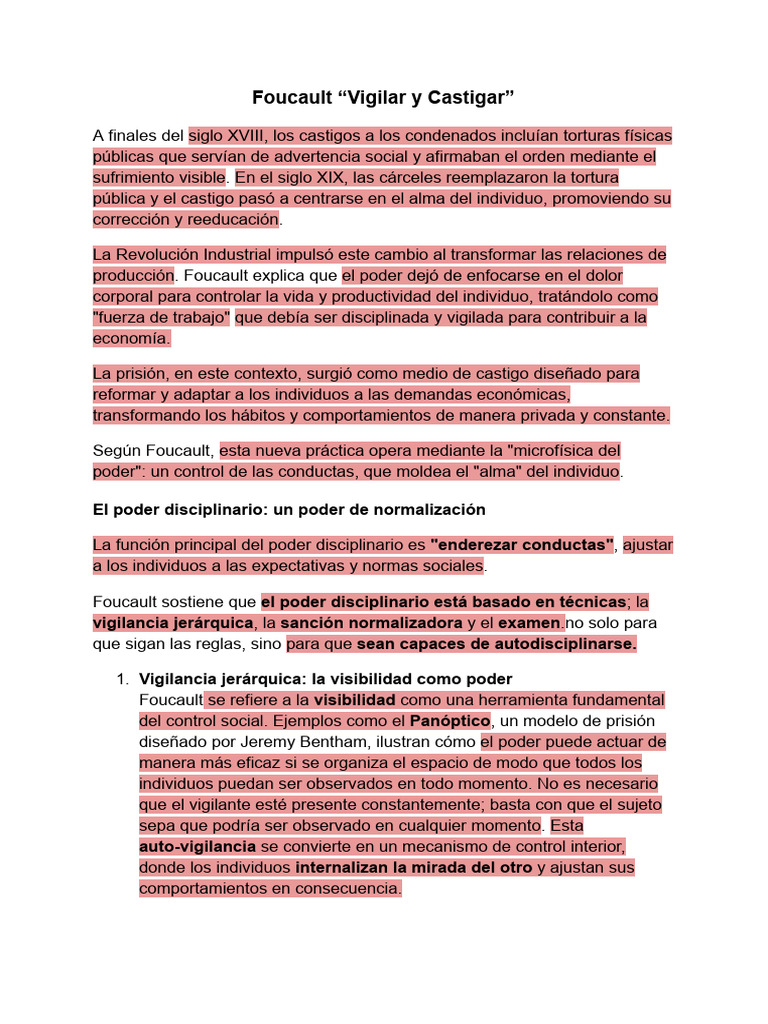 Foucault "Vigilar y Castigar" | PDF | Comportamiento | Prisión