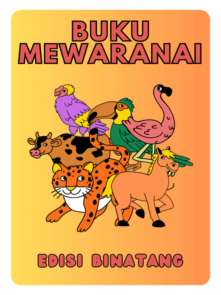 Kuning Buku Mewarnai Binatang | PDF