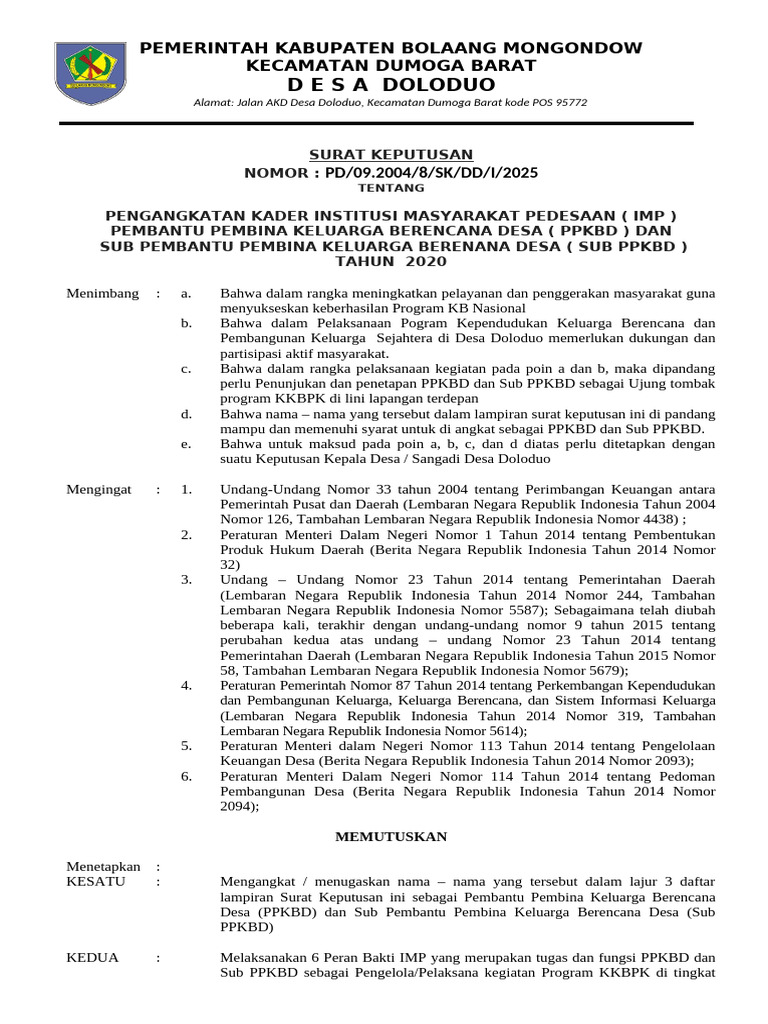 Konsep SK PPKBD | PDF