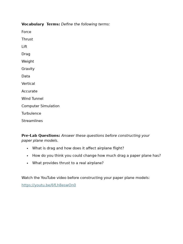 Paper Plane Drag | PDF