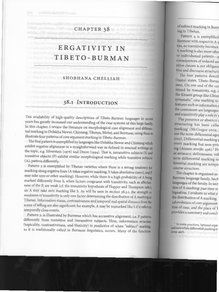 Ergativity in Tibeto Burman | PDF