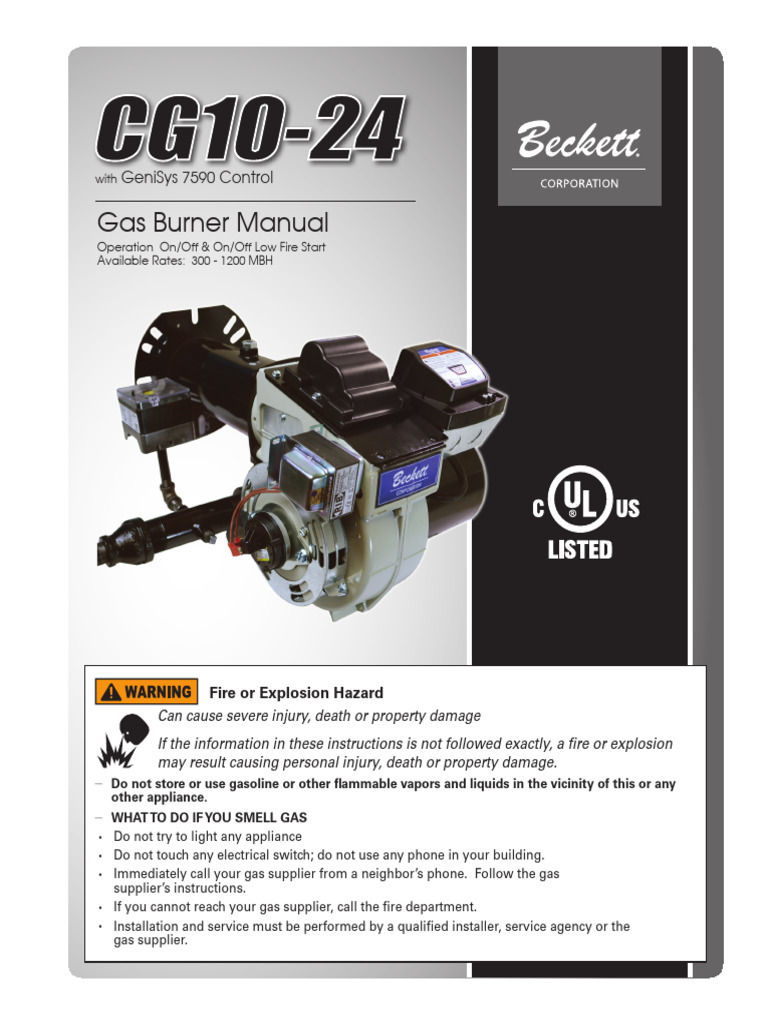 Gas Burner Manual: Genisys 7590 Control | PDF | Chimney | Leak