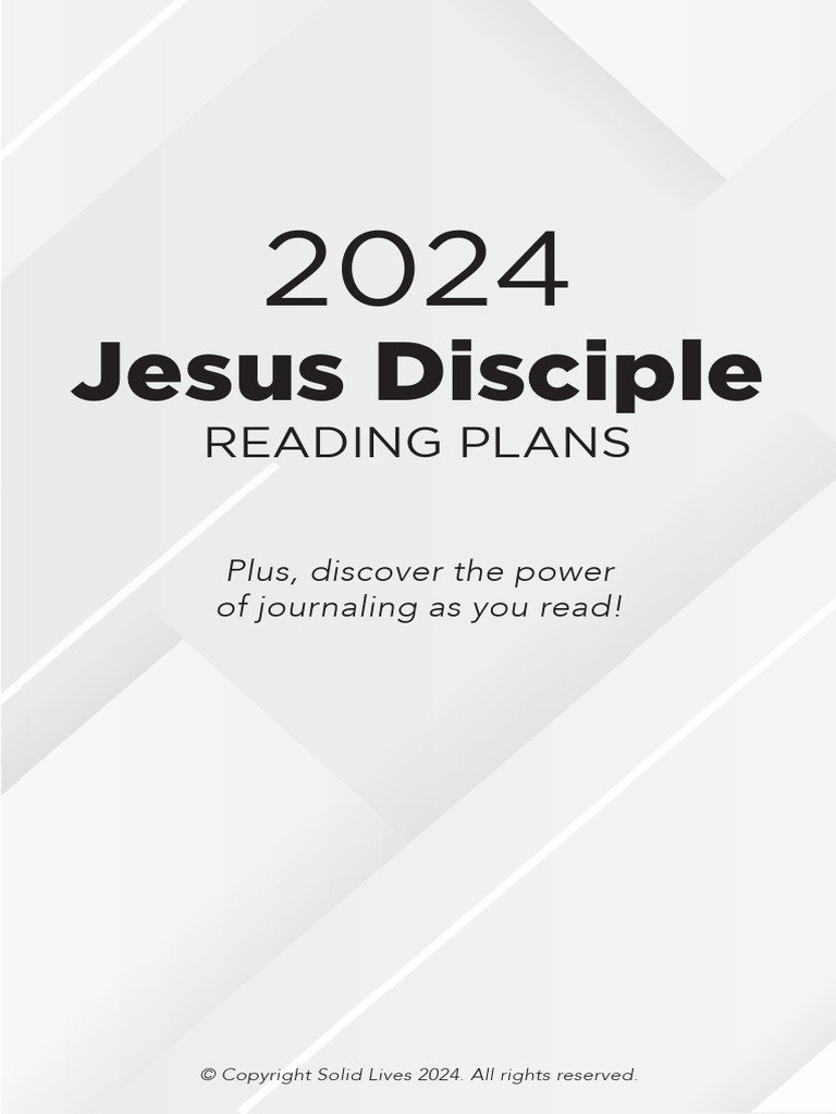 Jesus Disciple Bible Reading Plans 2024 | PDF | Disciple (Christianity) | Jesus