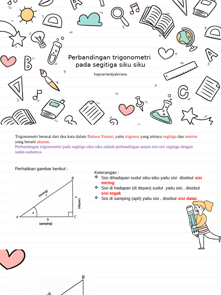 Perbandingan Trigonometri Pada Segitiga Siku Siku | PDF