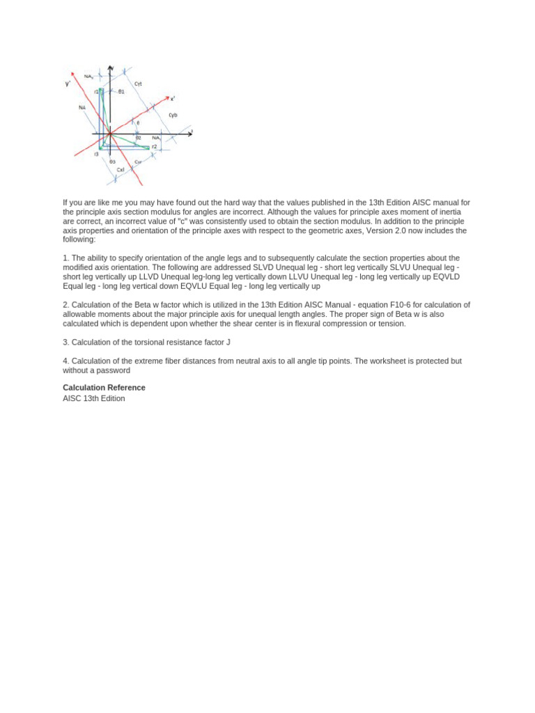 Angle Section Properties | PDF