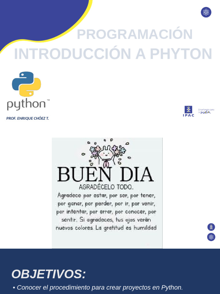 Semana02 - 05 Al 09 de Mayo (Programación-Primero) | PDF | Python (lenguaje de programación ...