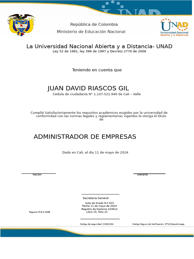 Diploma Unad | PDF