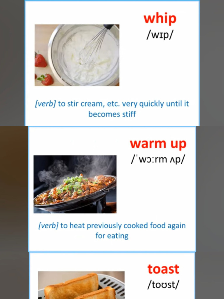 Cooking Vocabulary | PDF