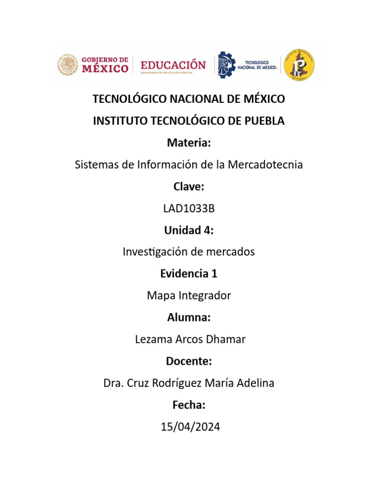 ev 1 u4 | PDF | Investigación de mercado