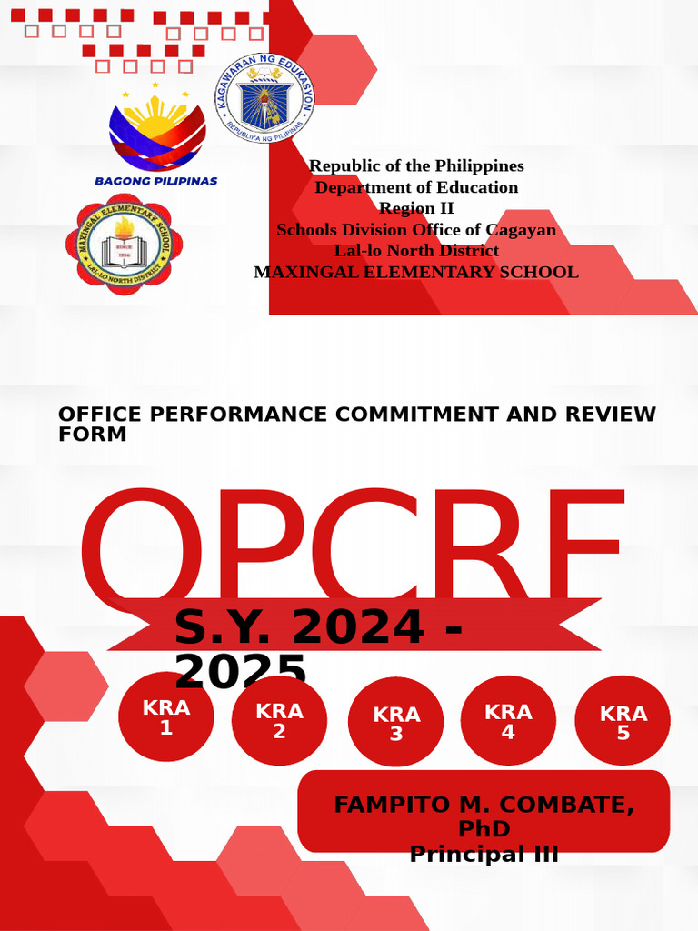 OPCRF KRAs and OBJECTIVES | PDF | Teachers | Learning