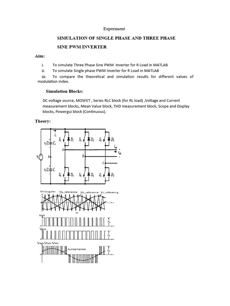 Inverters matlab simulation TKMCE | PDF | Power Inverter | Phase (Waves)