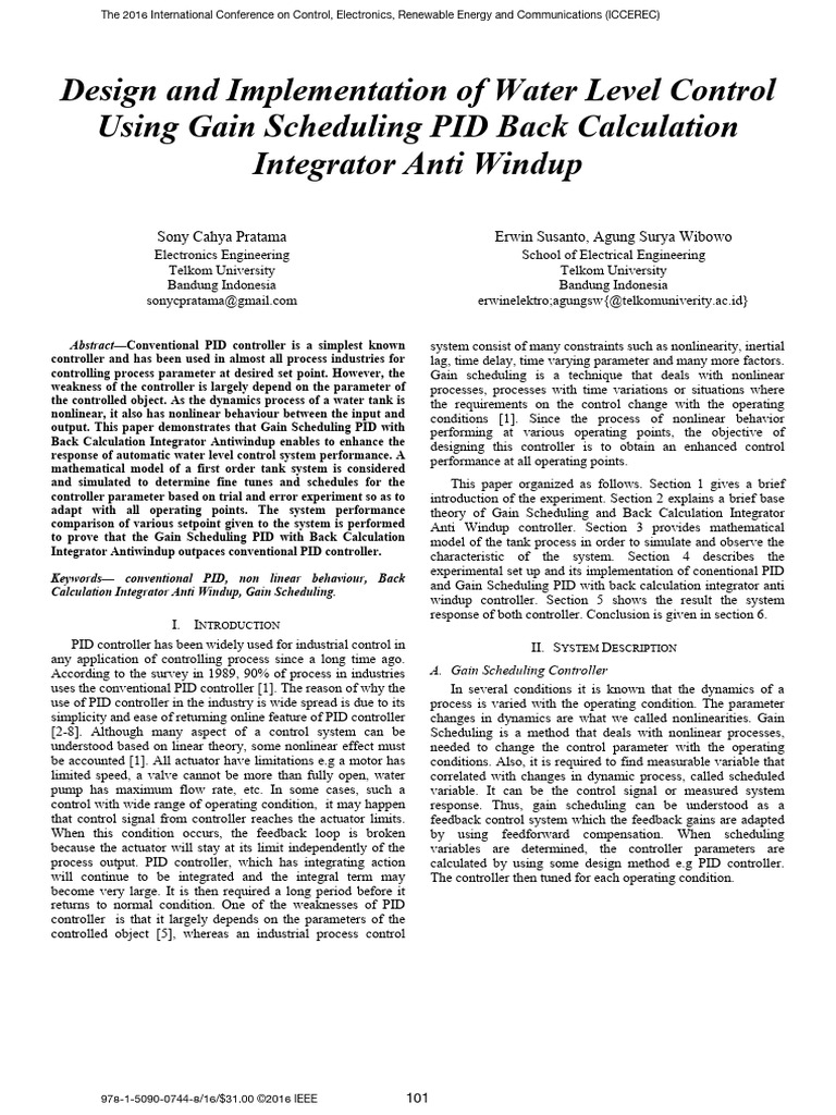 14 - Design and Implementation of Water Level Control | PDF | Control Theory | Mechanical ...