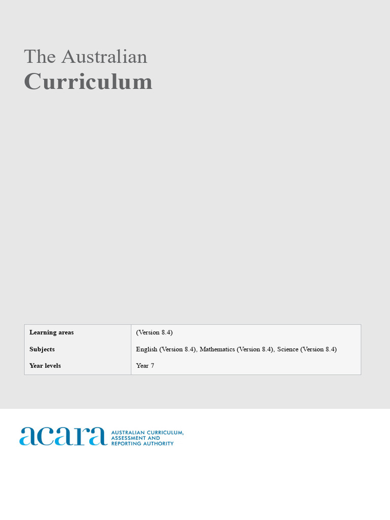 Australian Curriculum: Year 7 English | PDF | Semantics | English Language