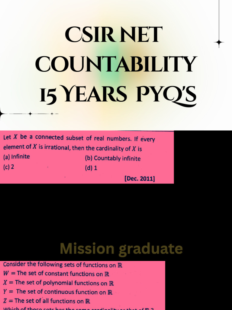Csir Net Countability 15 Years PyQ'S - 20250524 - 095526 - 0000 | PDF
