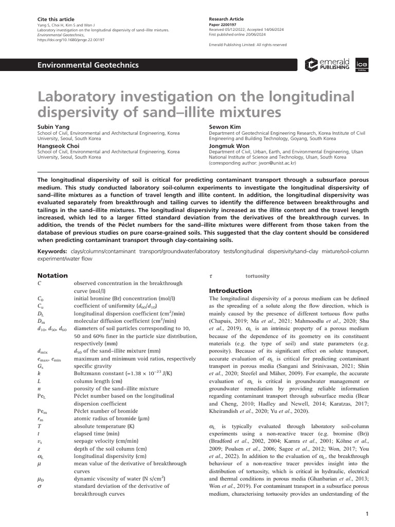Yubin - Advection-Diffusion Equation | PDF | Porosity | Soil