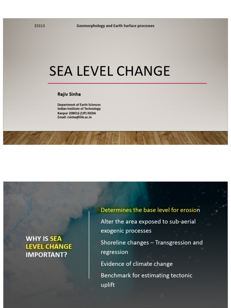 Lec30 - Sea Level Change | PDF | Sea Level | Applied And ...