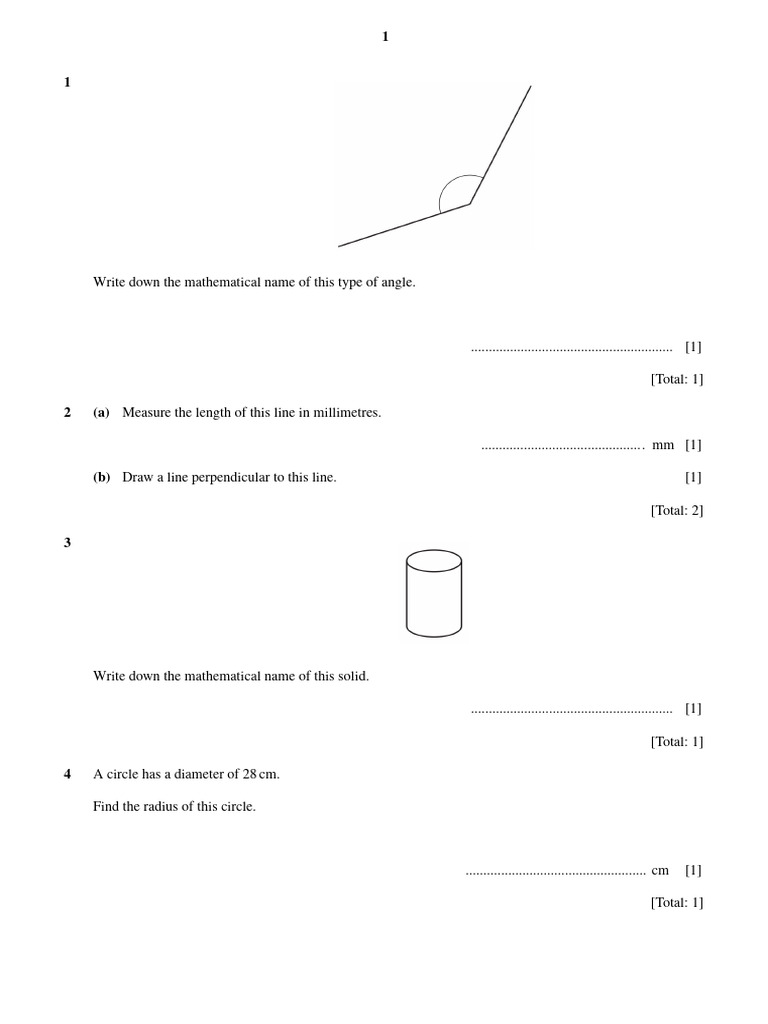 Geometry and Measurement Exercises | PDF | Circle | Triangle
