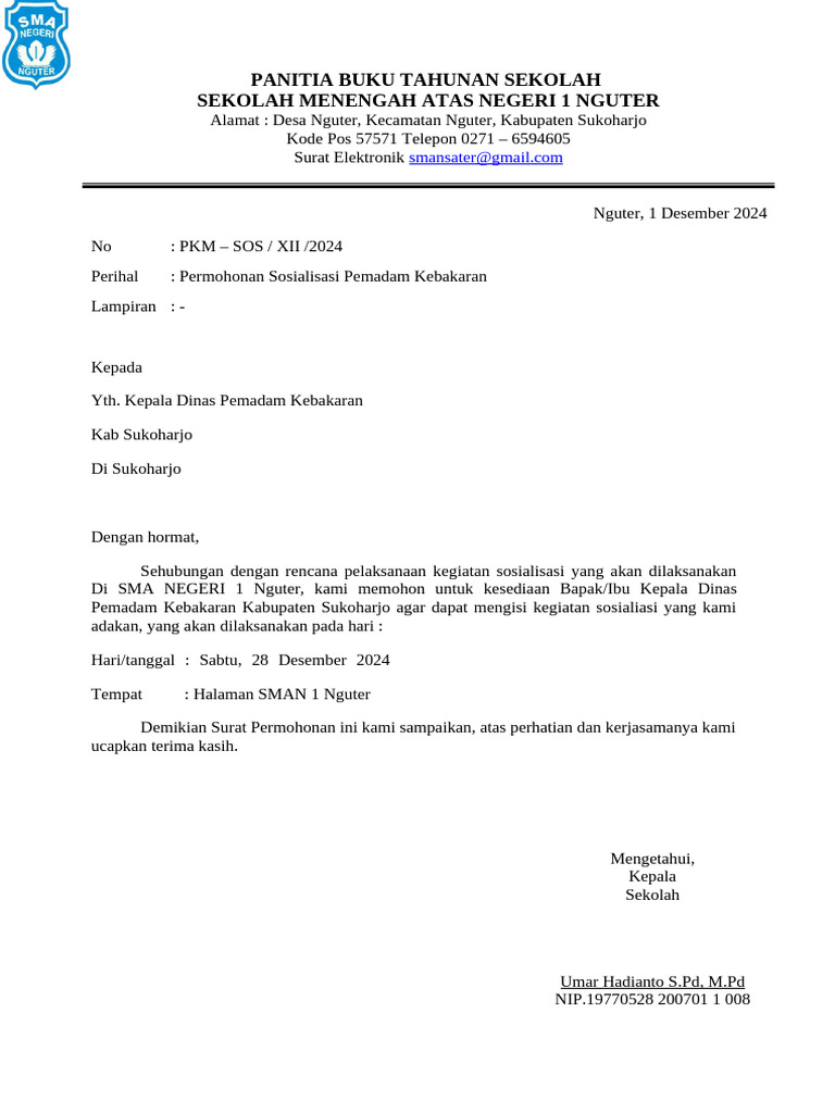 Surat Pengajuan Damkar-1 | PDF