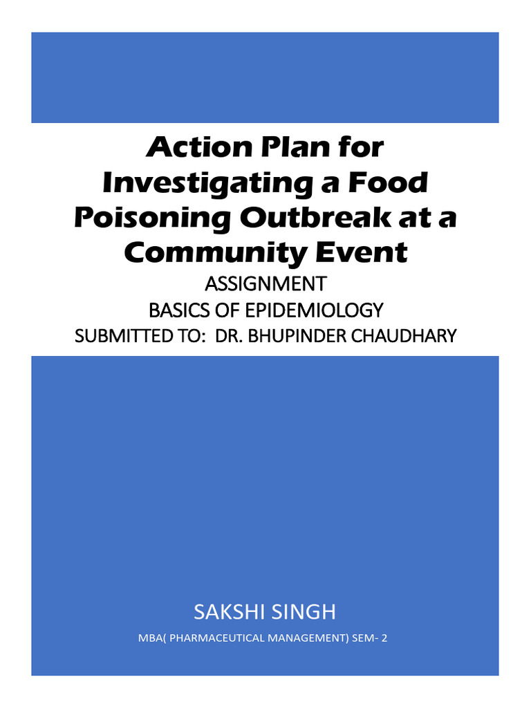 Food Poisoning Outbreak Action Plan | PDF | Epidemiology | Foodborne ...