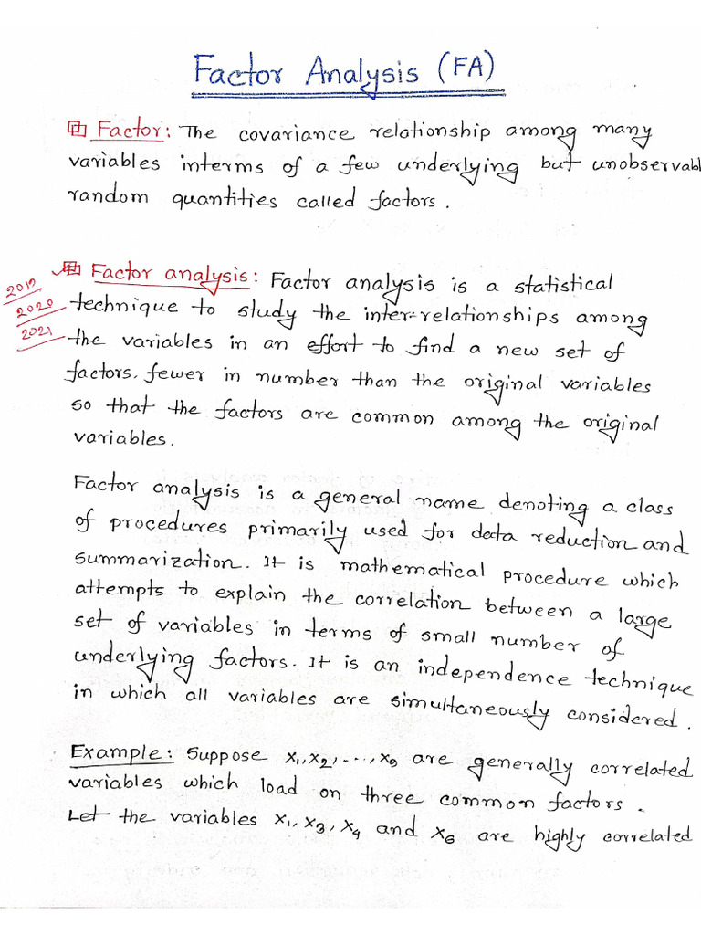 401 Anika PDF 3 (Factor Analysis) | PDF