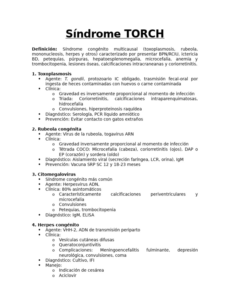 Síndrome TORCH | PDF | Salud pública | Enfermedades virales