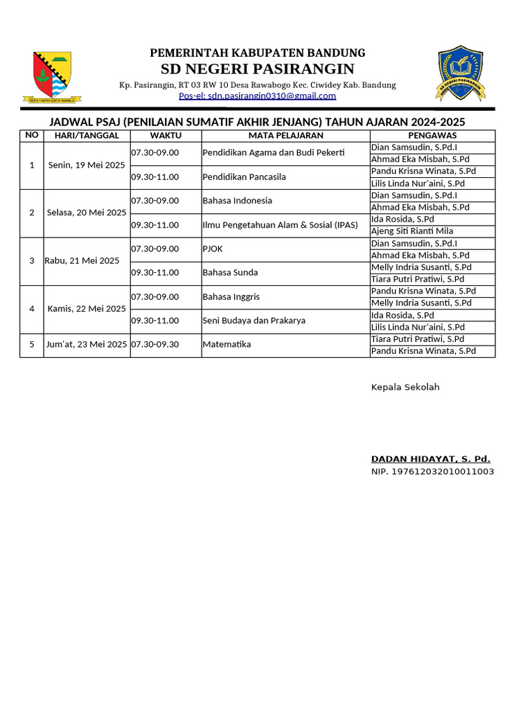 Jadwal Psaj | PDF