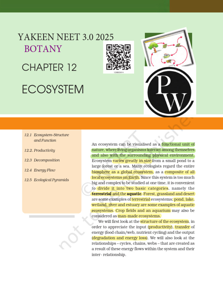 67cc6643c788be347a11e3f8 - ## - Ecosystem (Annotated) NCERT Notes | PDF ...