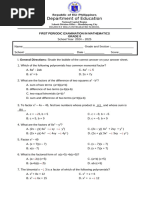 Answer Key - 2-3 - Lesson Quiz | PDF | Mathematics | Algebra
