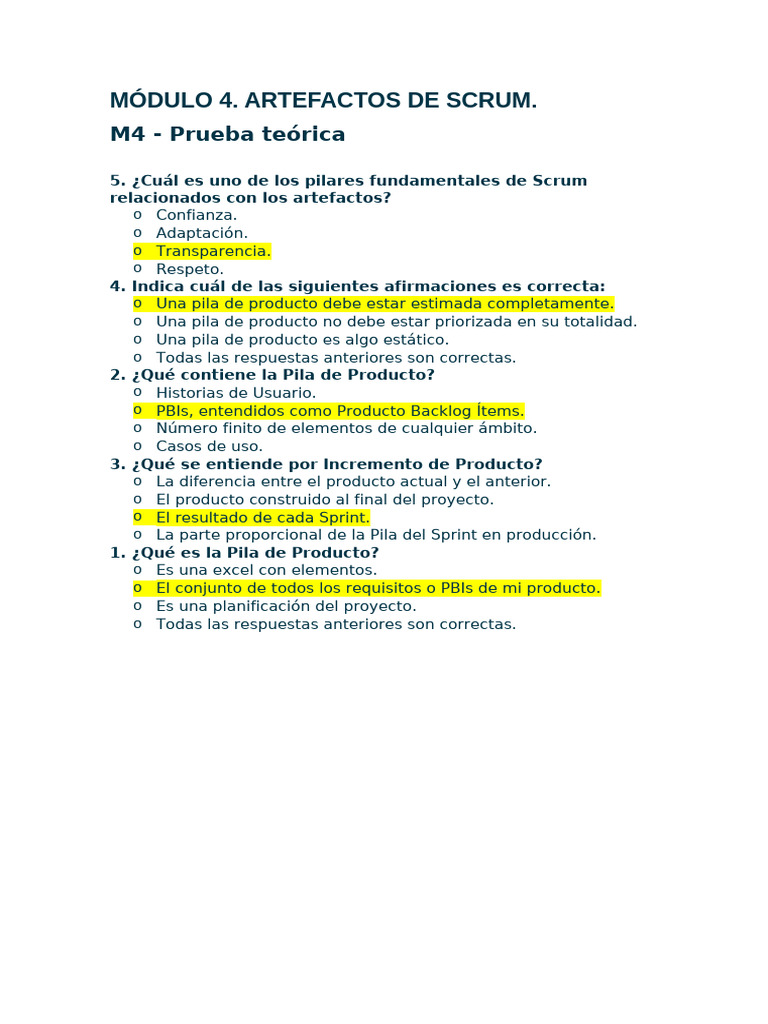 Módulo 4. Artefactos de Scrum | PDF