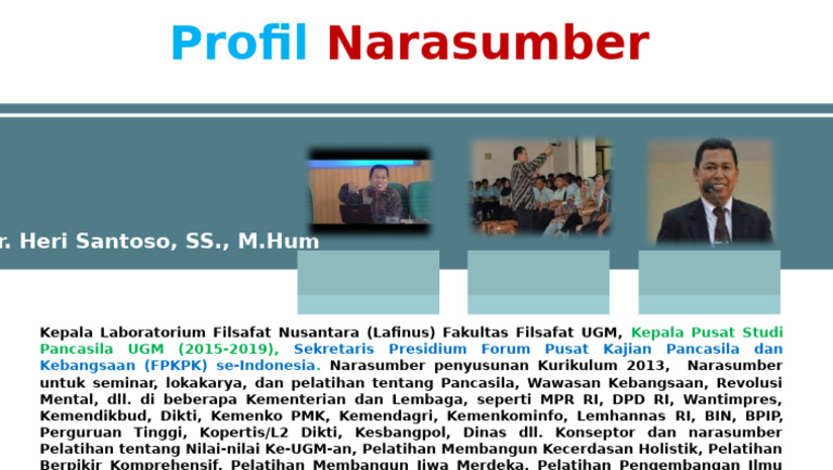 Profil Narasumber Filsafat UGM | PDF