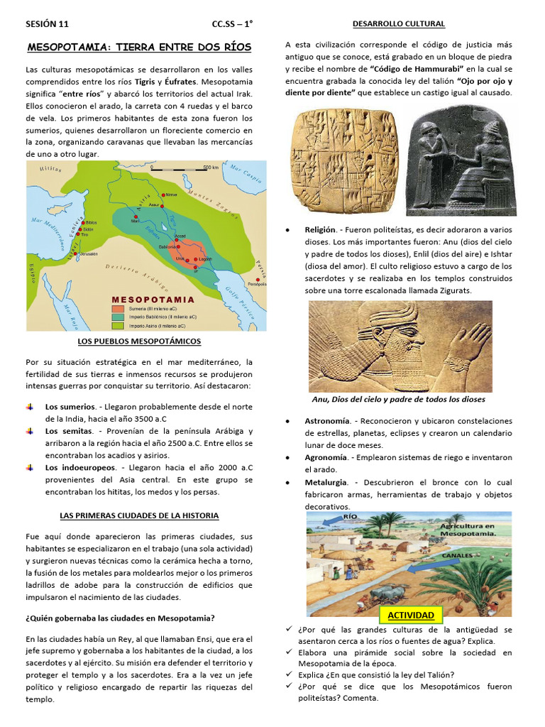 La Civilización Mesopotamia Pdf Mesopotamia Sumeria