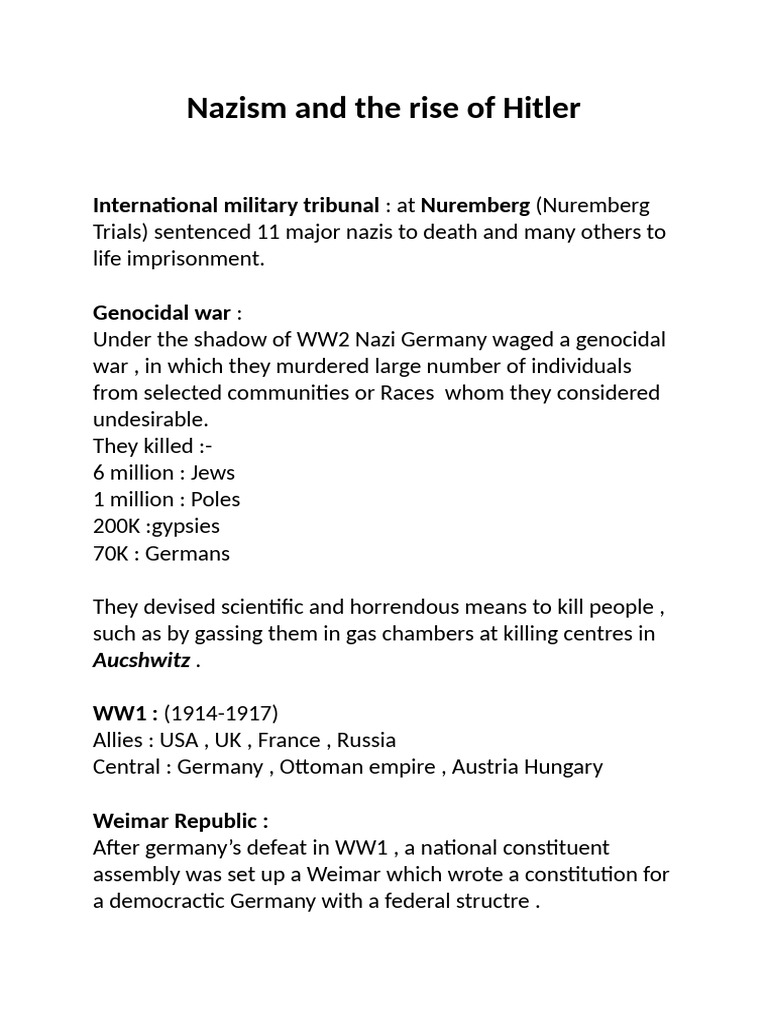 Genocidal War and Nazi Ideology | PDF | Nazi Germany | Weimar Republic