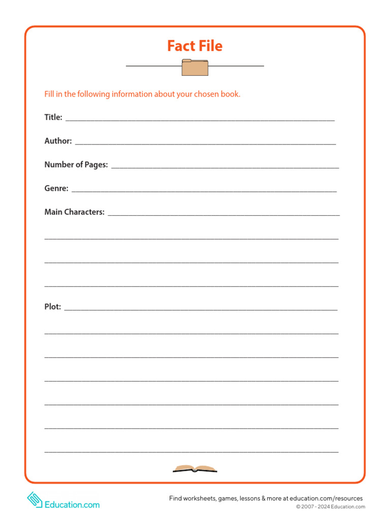 Book Fact File Template | PDF