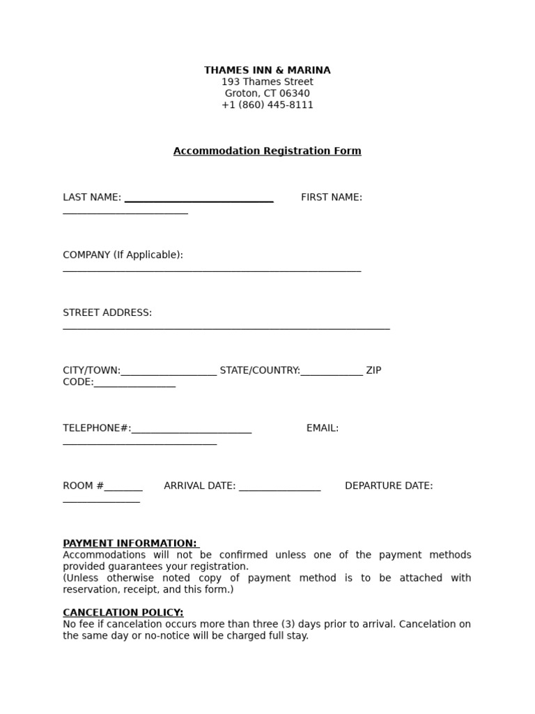 Guest Reg Form | PDF