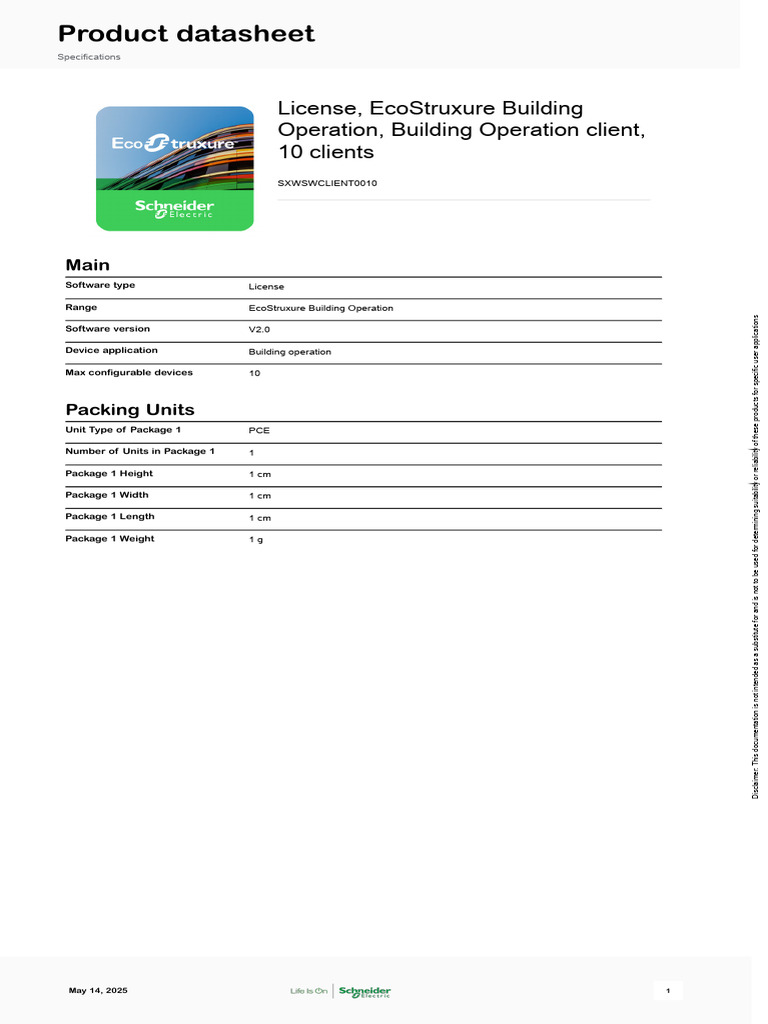 Schneider Electric Smart Building EcoStruxure Building Operation ...