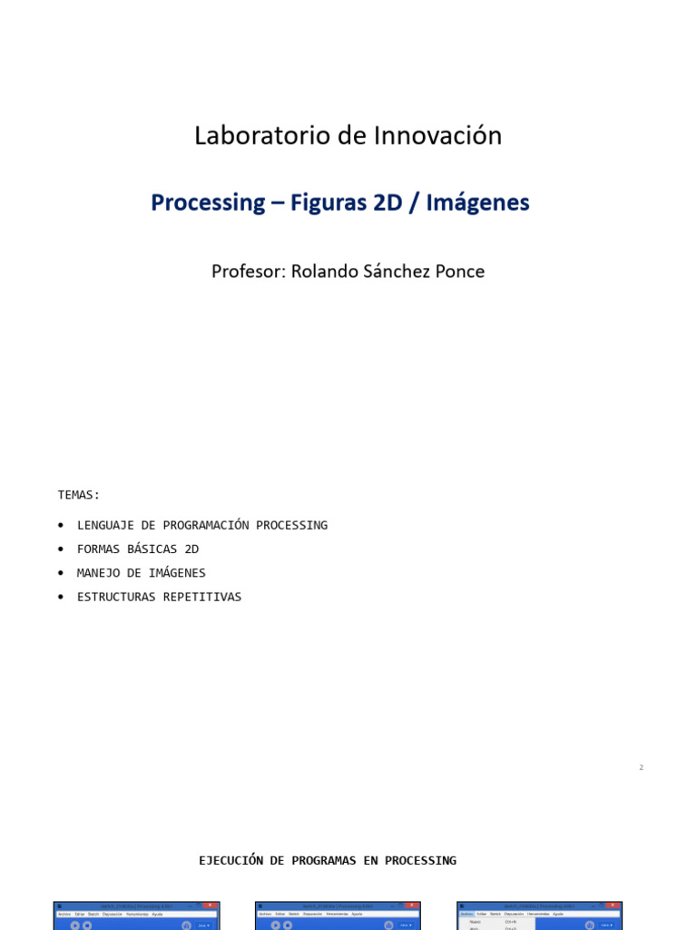 PROCESSING 01 - Funciones Basicas - Clases | PDF | Píxel | Color