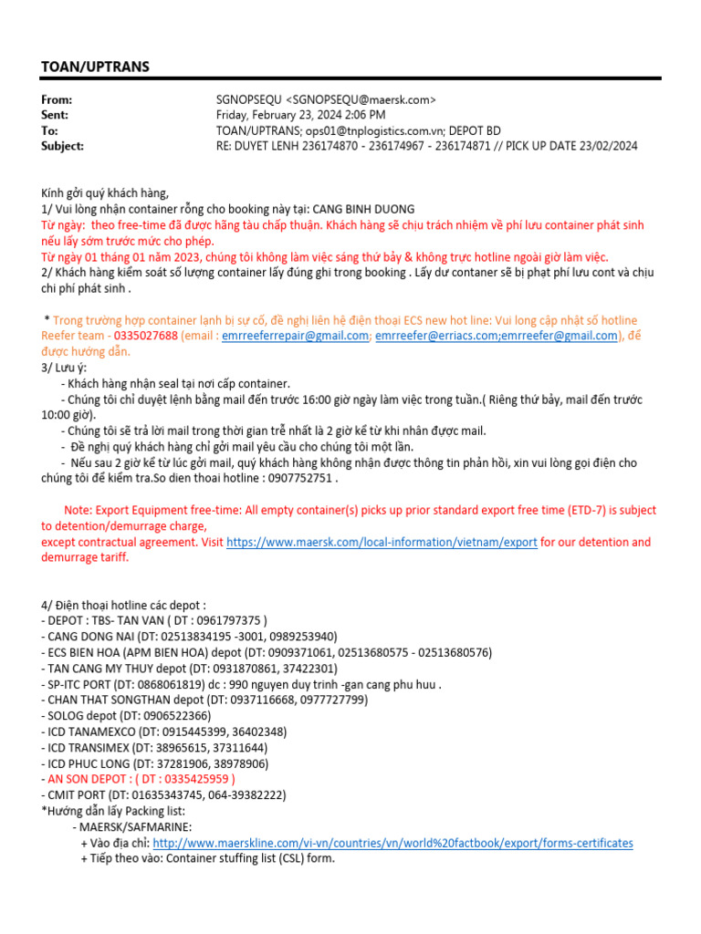 duyet lenh MSK | PDF