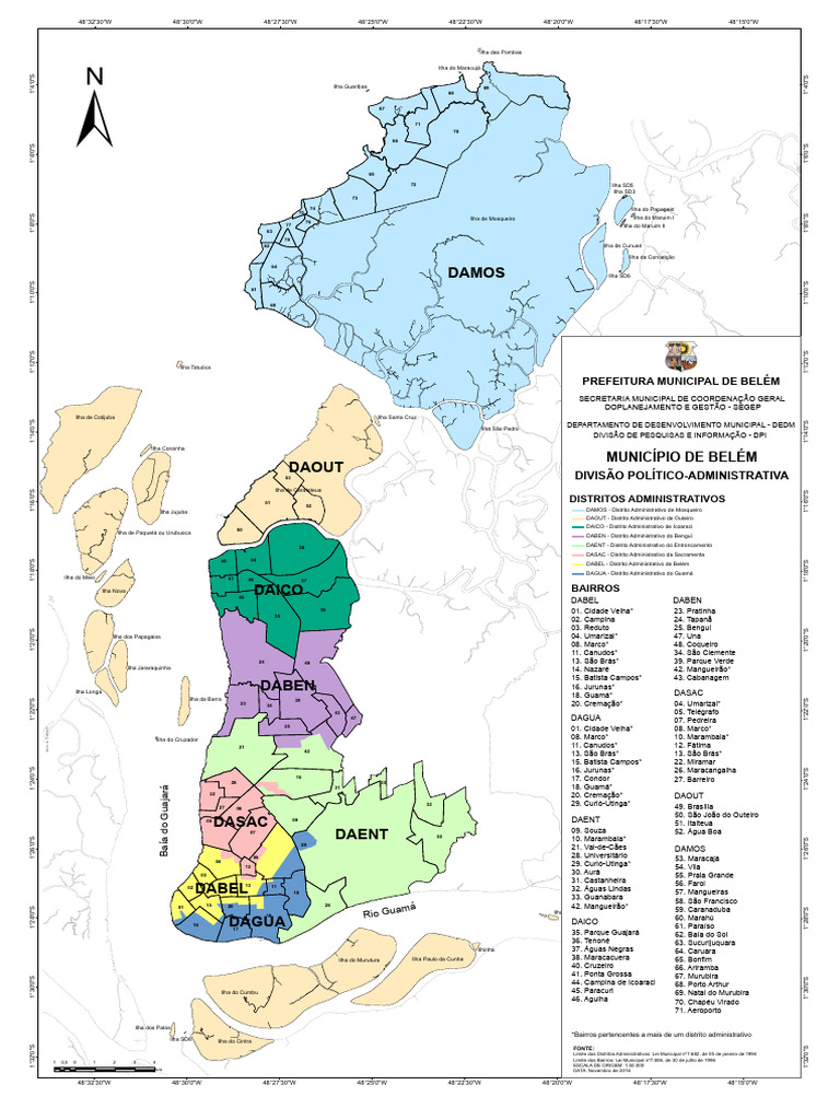 Mapa dos Bairros de Belém | PDF