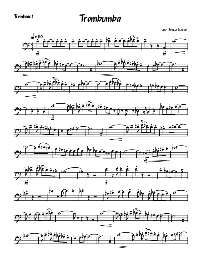 Trombone 1 Arrangement - Trombumba | PDF